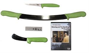 AuSable Brand Fur Handling Skinning Knives and Fleshing Knife Package ...