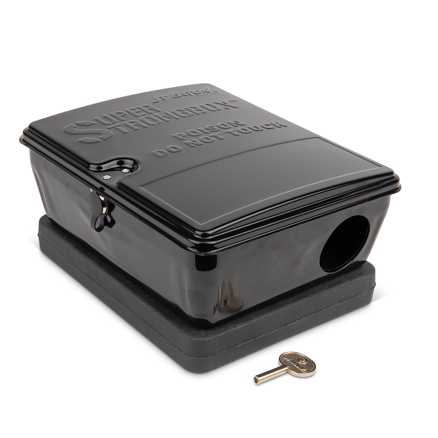 Super Strongbox™ Black Powder Coated Tamper-Resistant Bait Station with ...