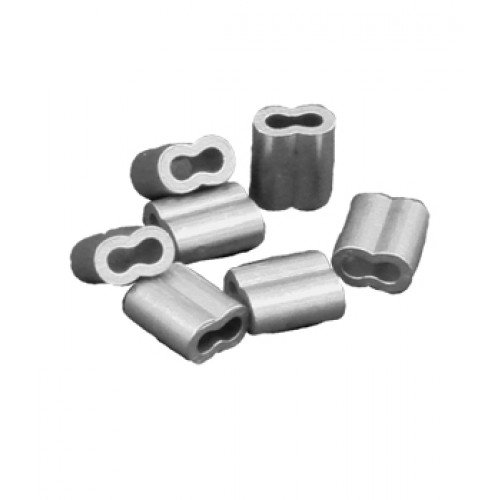 FERRULE CABLE FASTENER ALUMINUM 3/32" (100) | Animal Traps & Supplies